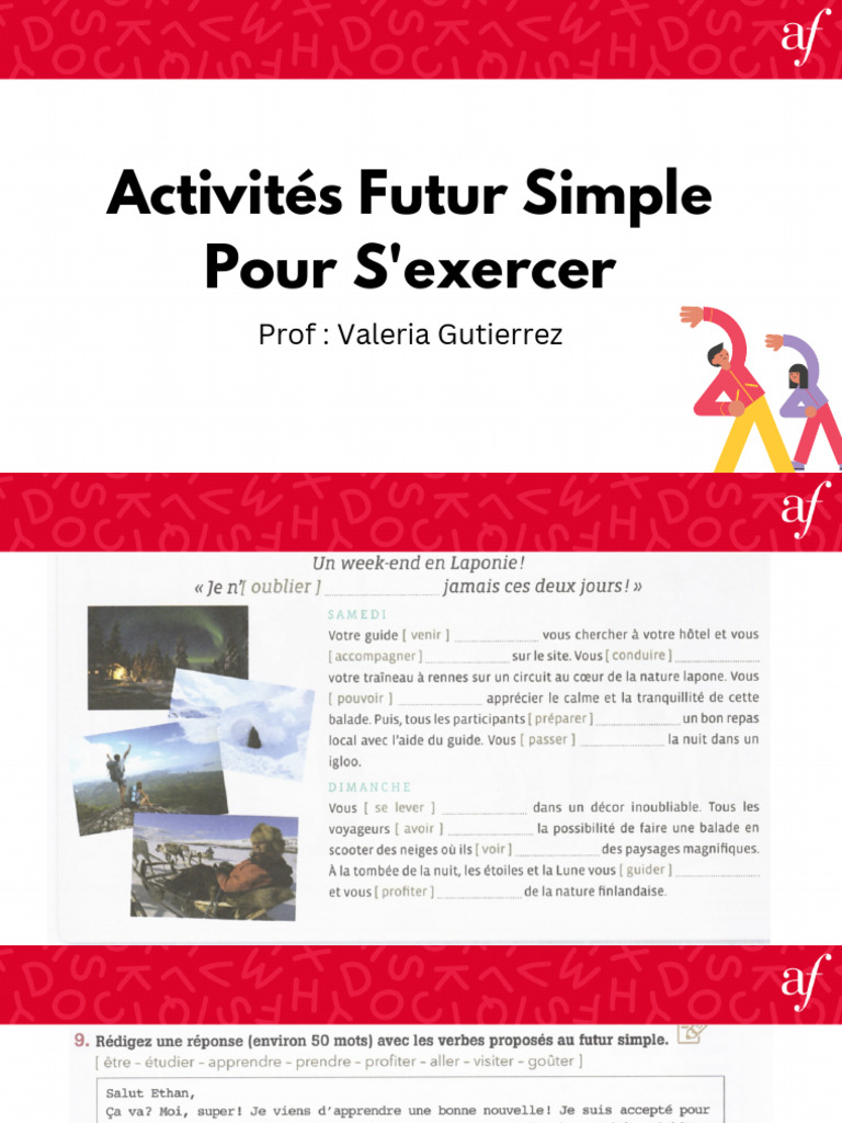 Activités Futur Simple | PDF