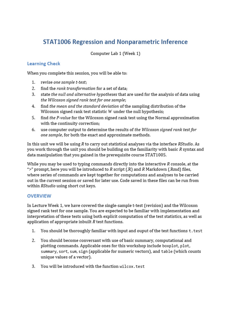 STAT Worksheet 1 | PDF | Teaching Methods & Materials