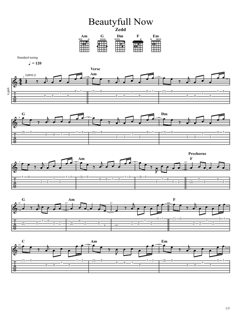 Beautyfull Now Zeddd Full Tab New | PDF