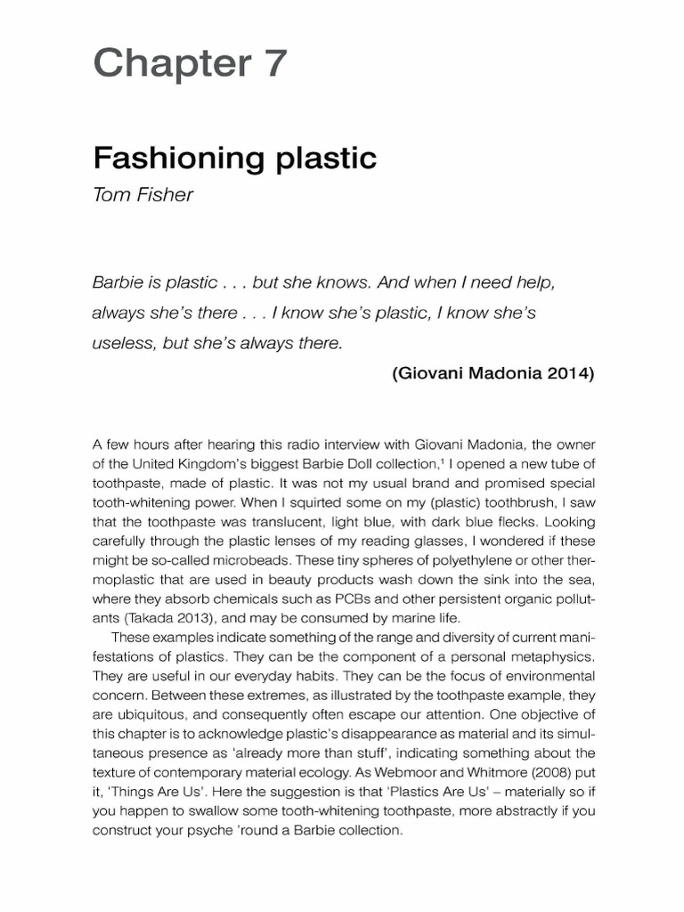 Fisher - Fashioning Plastics | PDF | Plastic | Force