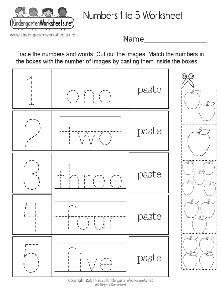 Numbers Worksheet | PDF