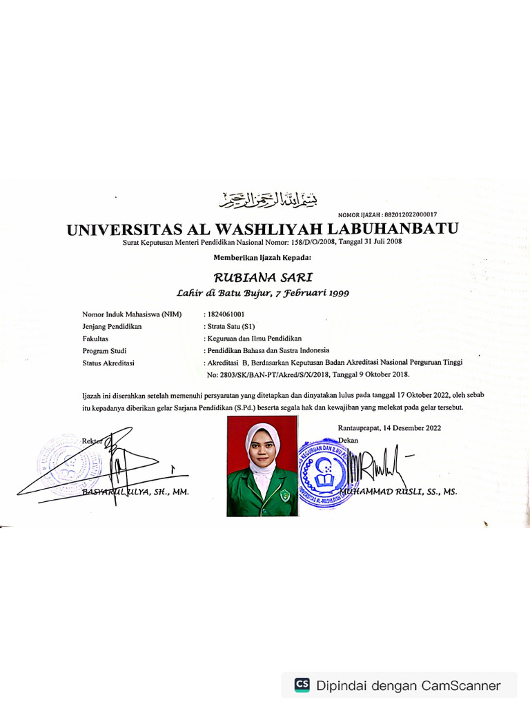 Ijazah S1 | PDF