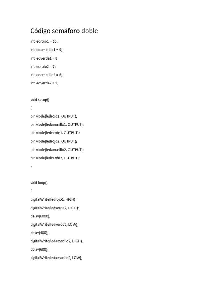 Código de Semáforo Doble | PDF