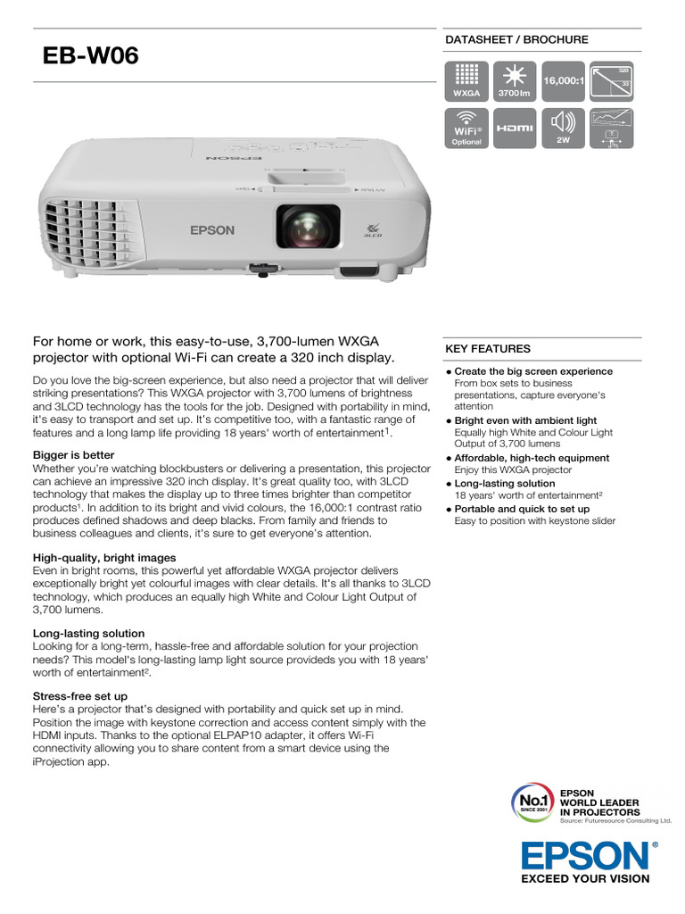 Epson EB-W06 | PDF