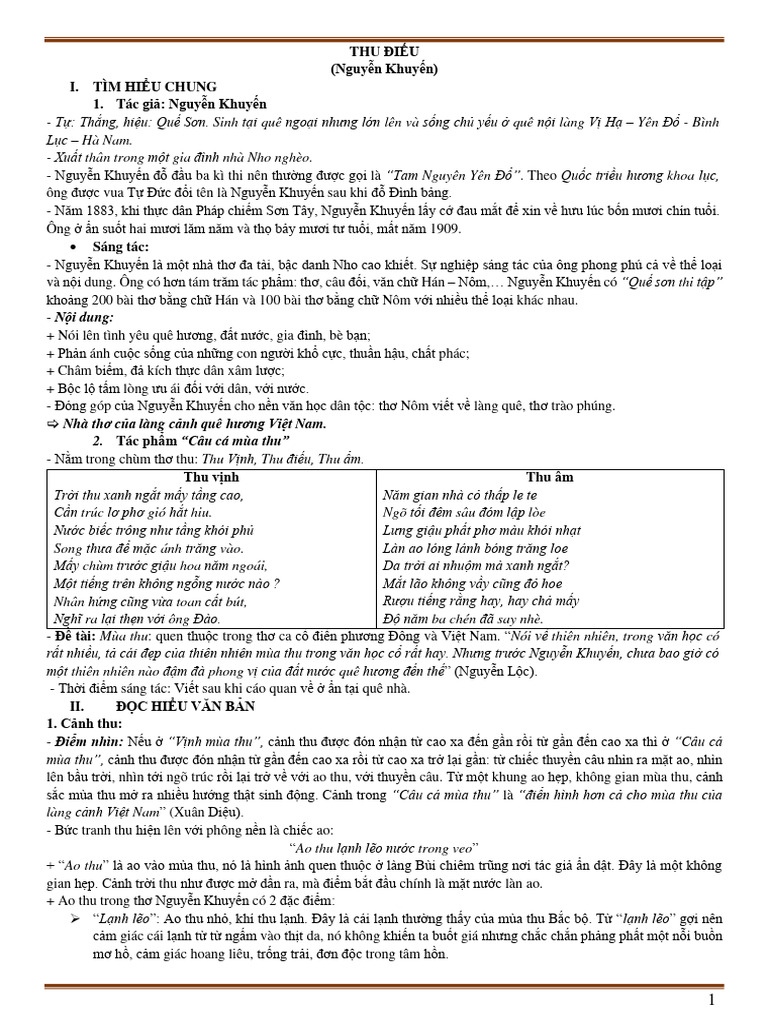 Thu Dieu - Nguyen Khuyen | PDF