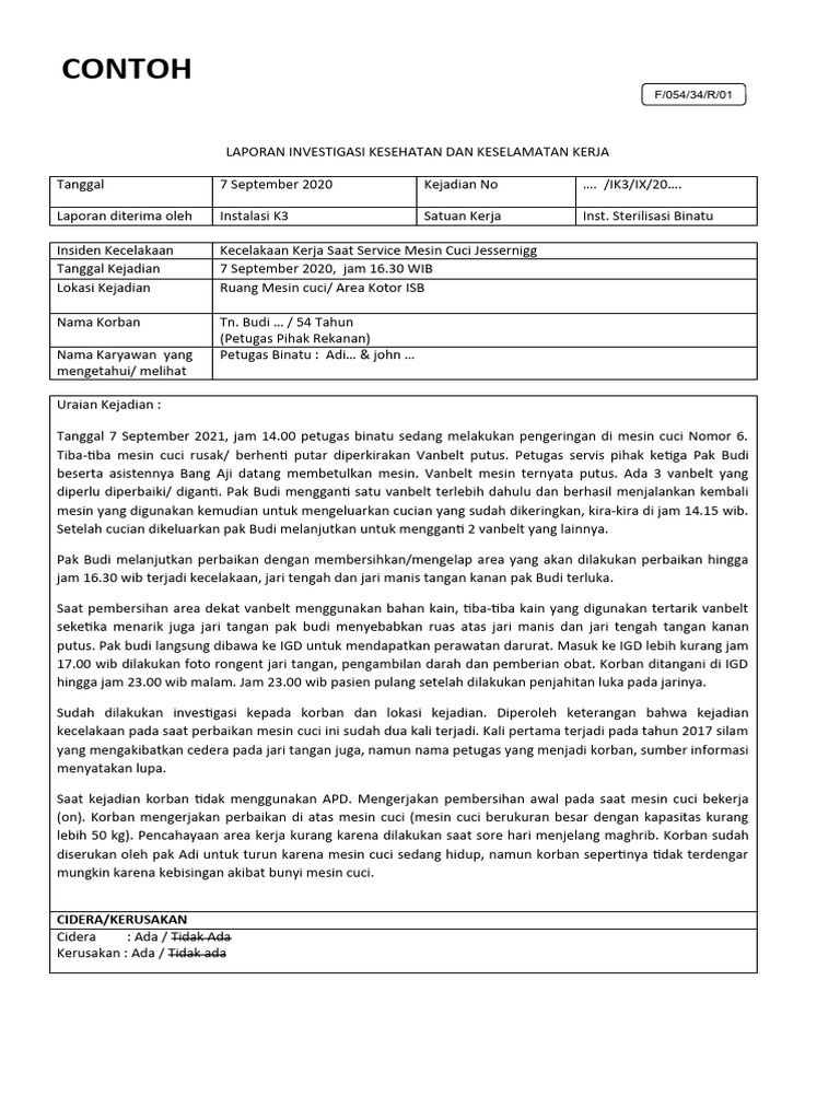 Contoh Investigasi Dalam Monitoring | PDF