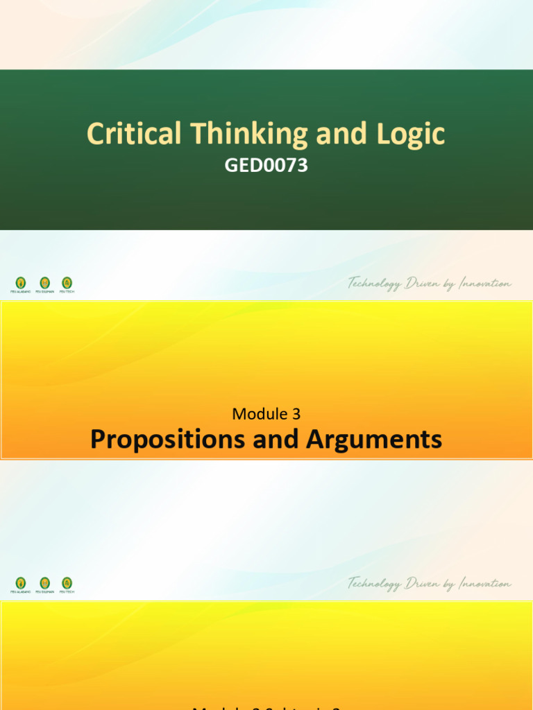 Logic and Critical Thinking | PDF