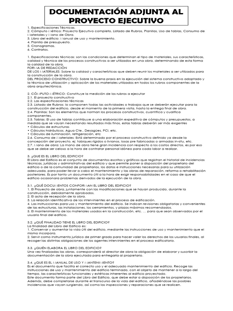 C2-Documentación Adjunta Al Proyecto Ejecutivo | PDF