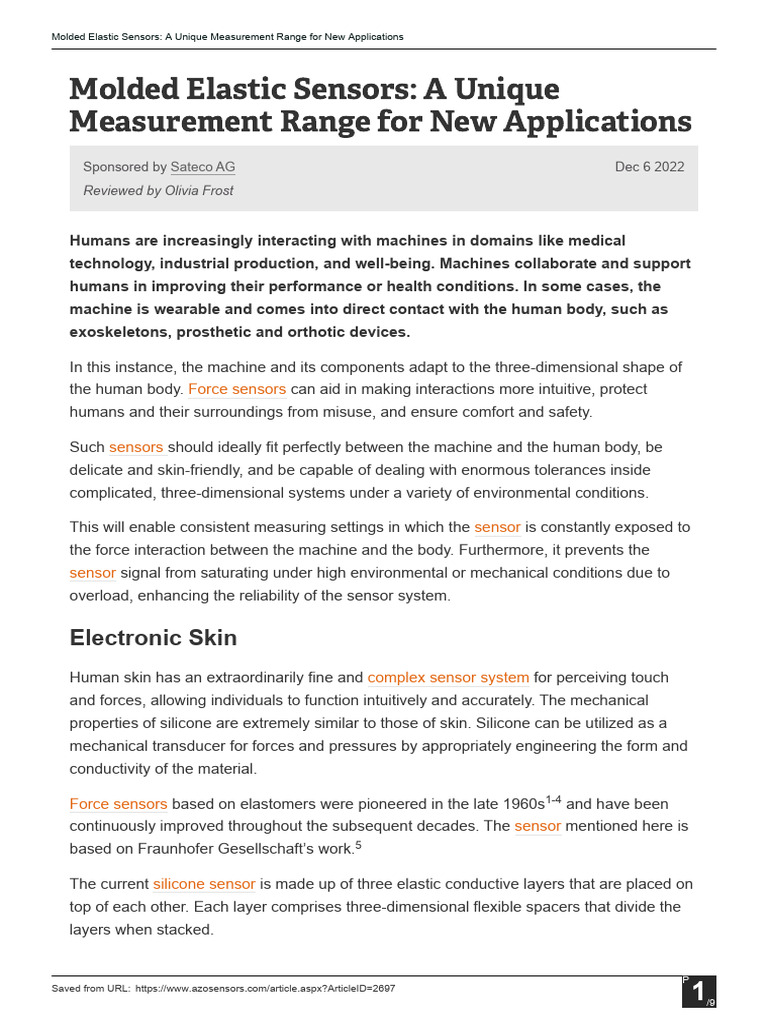 Molded Elastic Sensors A Unique Measurement Range For New Applications ...