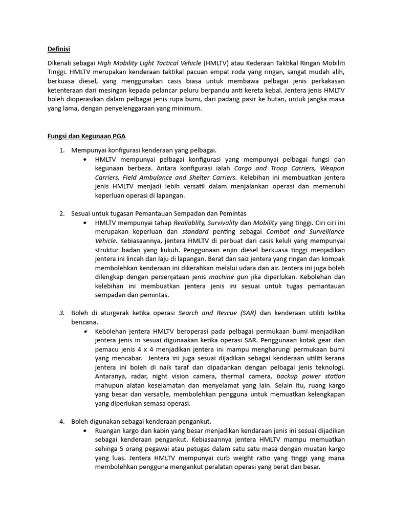 Definisi Fungsi Mengikut Keperluan PGA | PDF