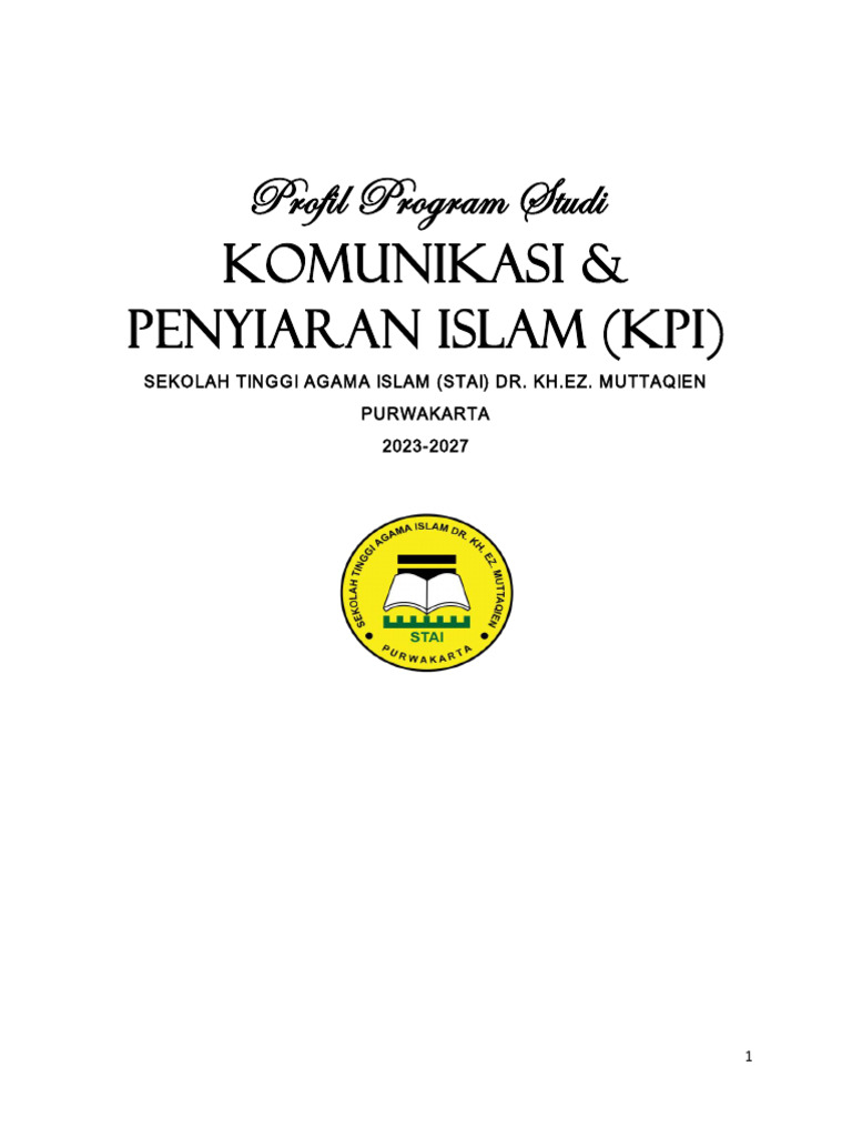 Profil Prodi KPI STAI Muttaqien 2023-2027 | PDF