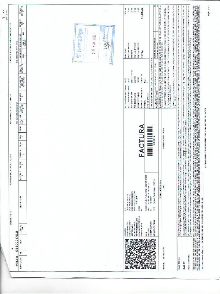 Factura 210 Nadro Hoja 2 | PDF