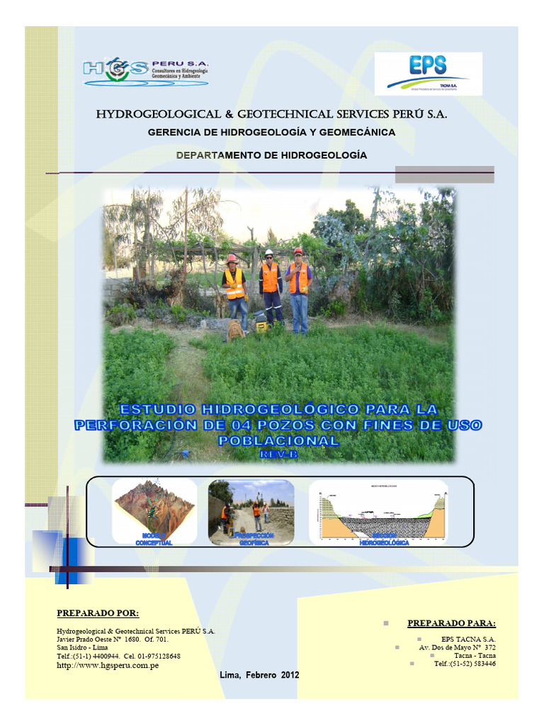 Informe Hidrogeológico - Eps - Rev-B | PDF | Hogar, jardinería y bricolaje