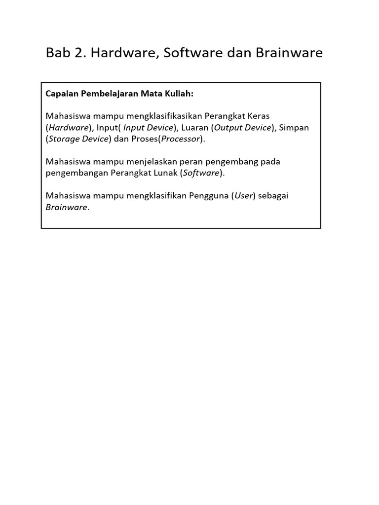 Bab 2 Brainware-1 | PDF