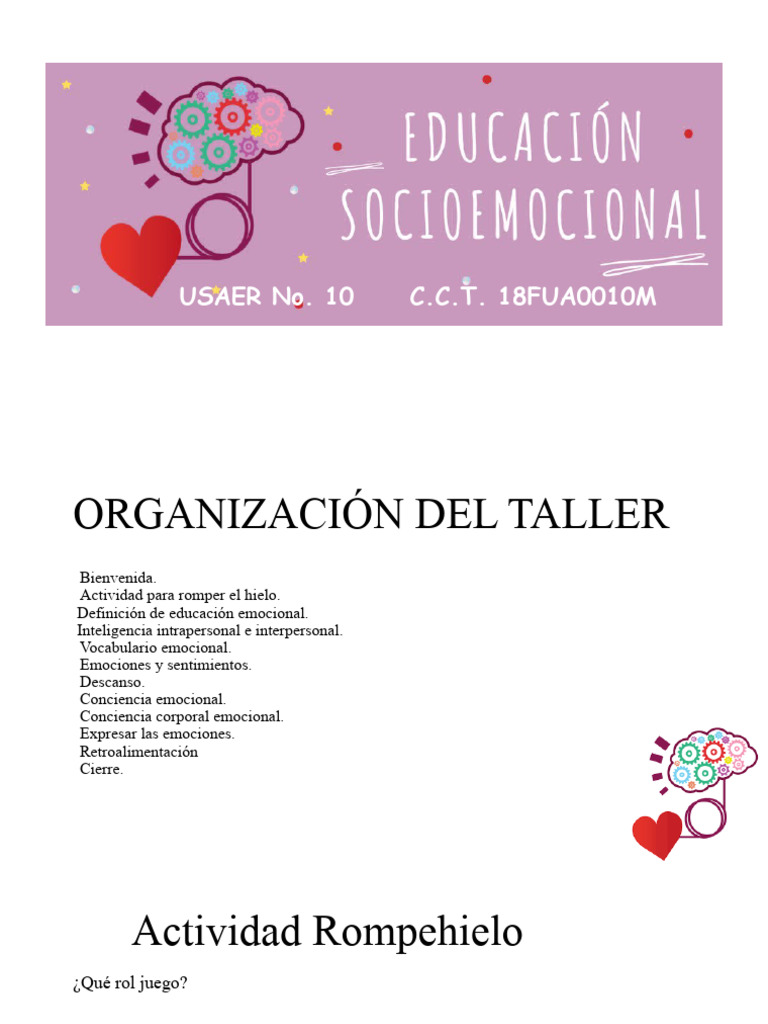 Taller de Educacion Socioemocional | PDF