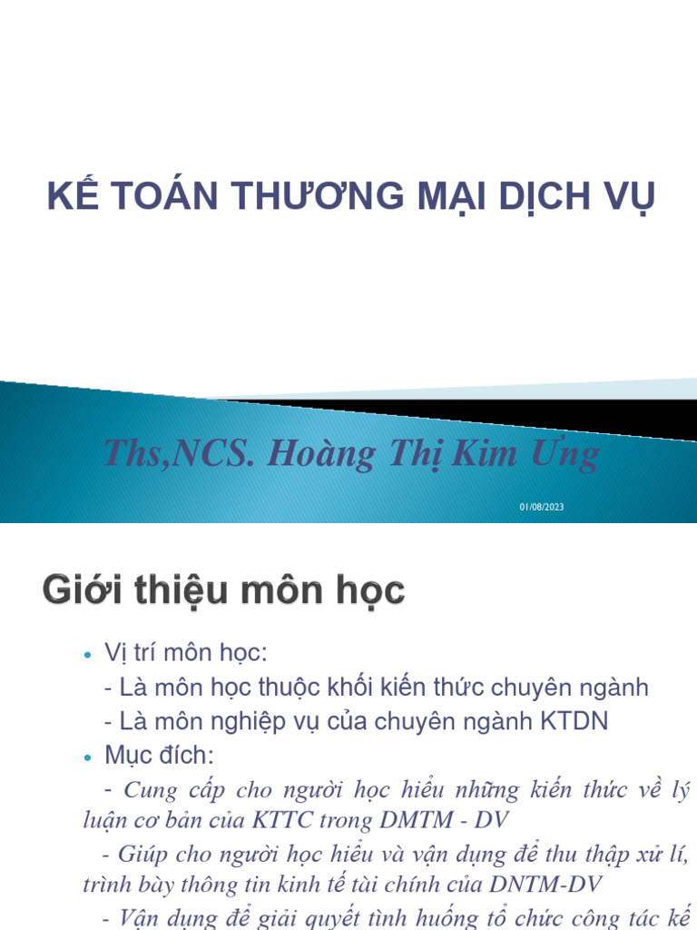 KTTMDV - Chương 1 | PDF