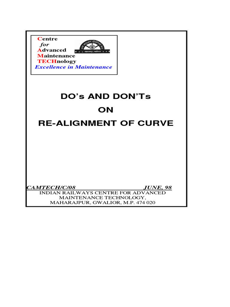 Rail Curve Realignment Guide | PDF | Computers
