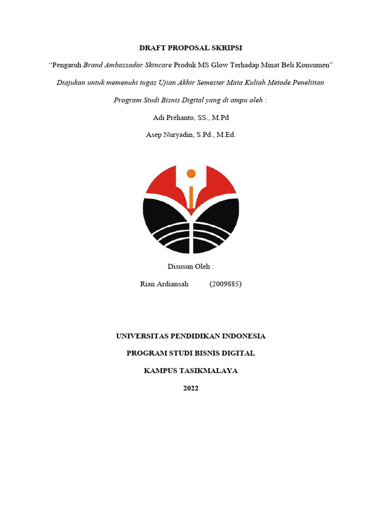 Draft Proposal Skripsi | PDF