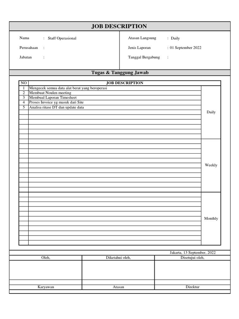 Staff Operasional | PDF