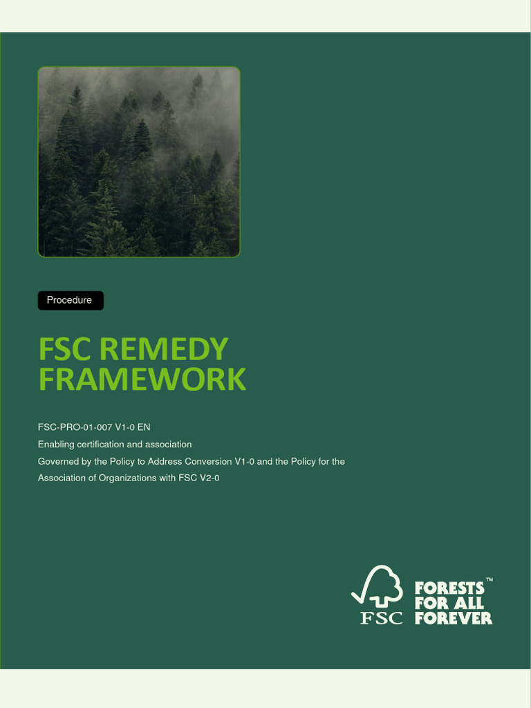 FSC-PRO-01-007 V1-0 FSC Remedy Framework | PDF