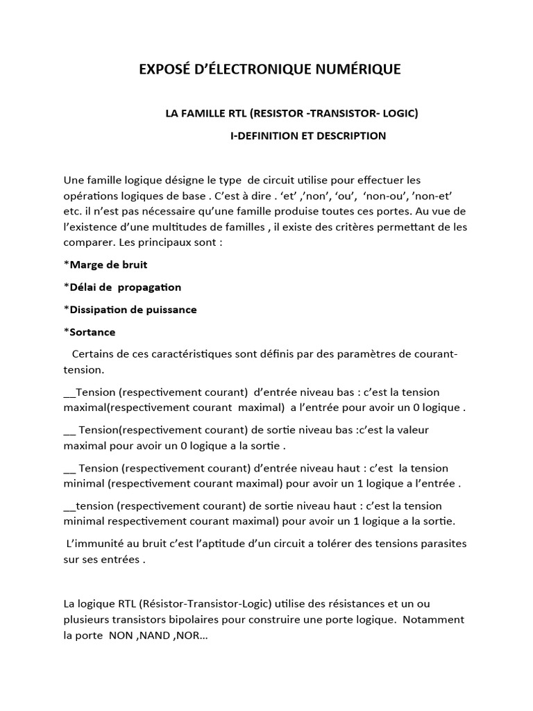 Devoir D'électronique | PDF