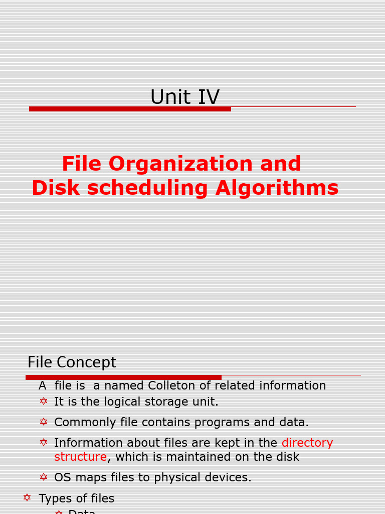 File Organization & Disk Scheduling | PDF