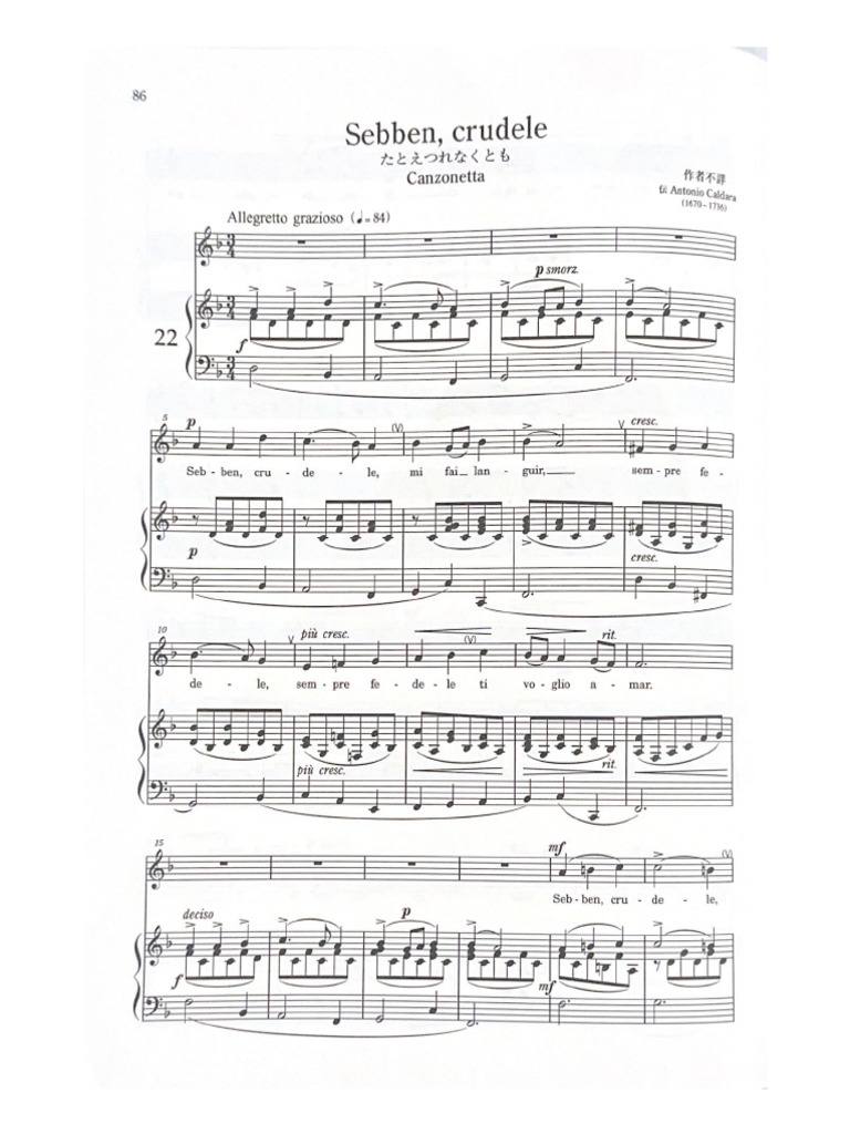 Sebben Crudele | PDF
