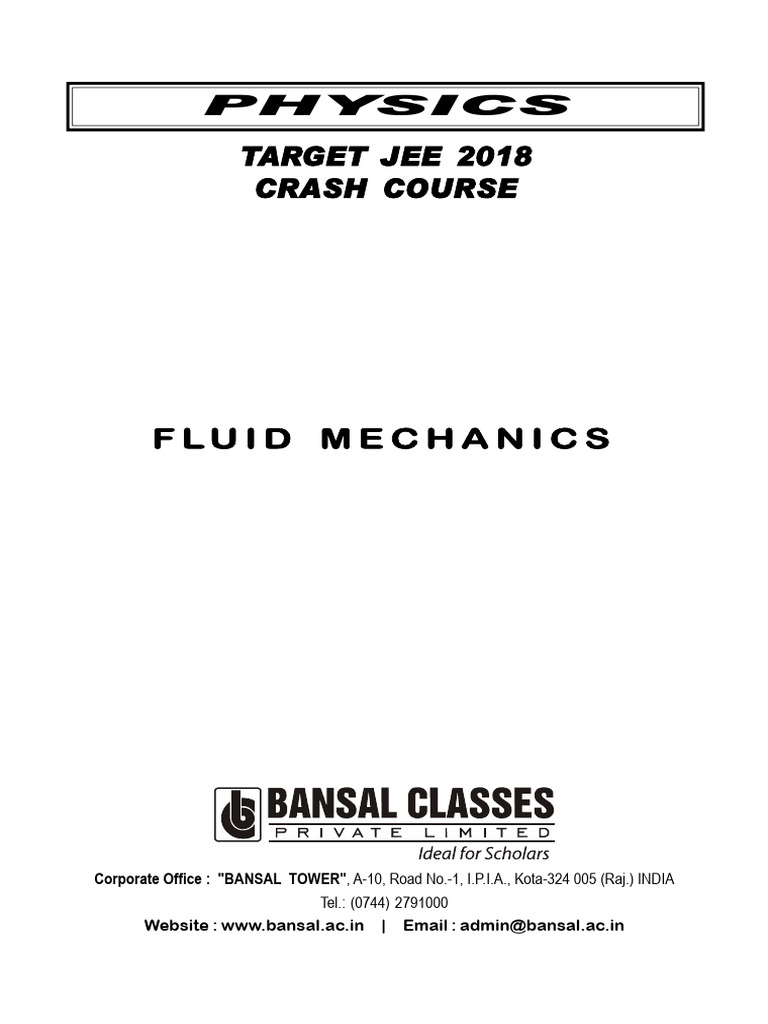 Fluid Mechanics Pdf