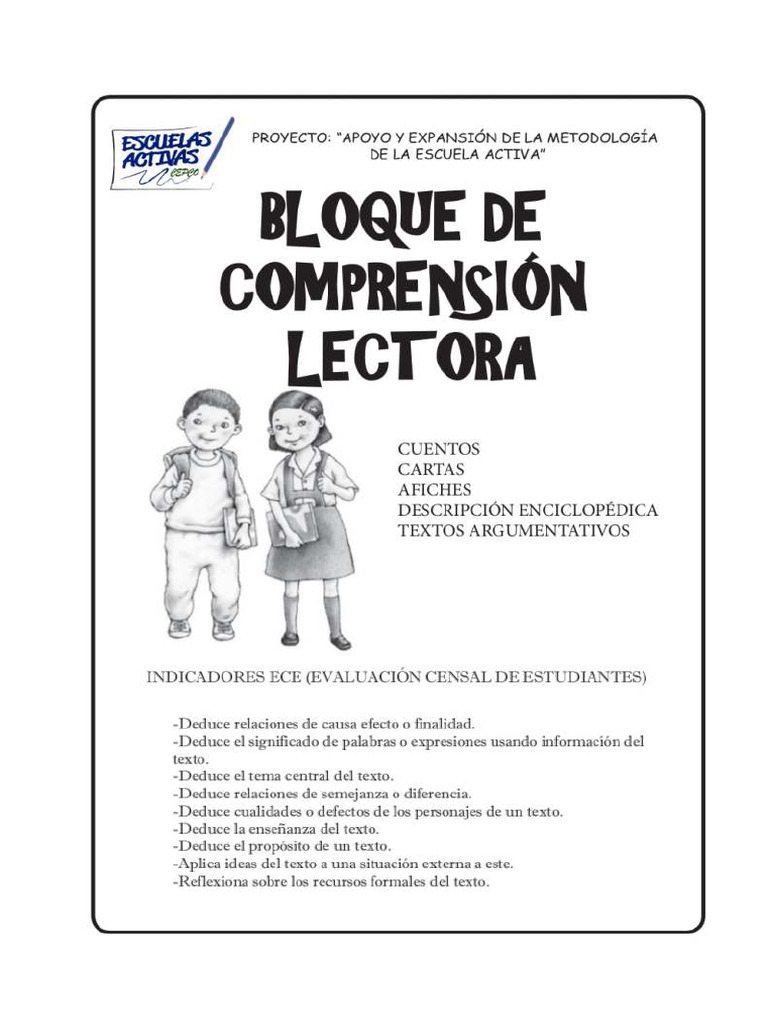 Fichas de Comprension Lectora ECE | PDF