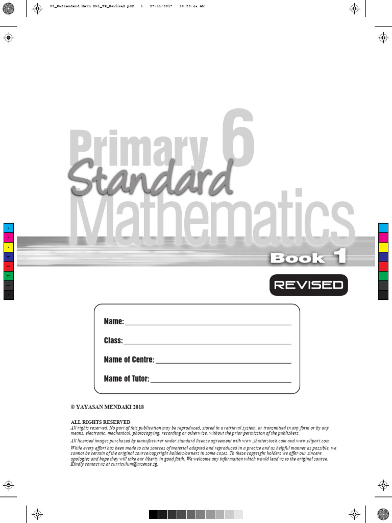 P6 STD Maths Book 1 | PDF | Computers