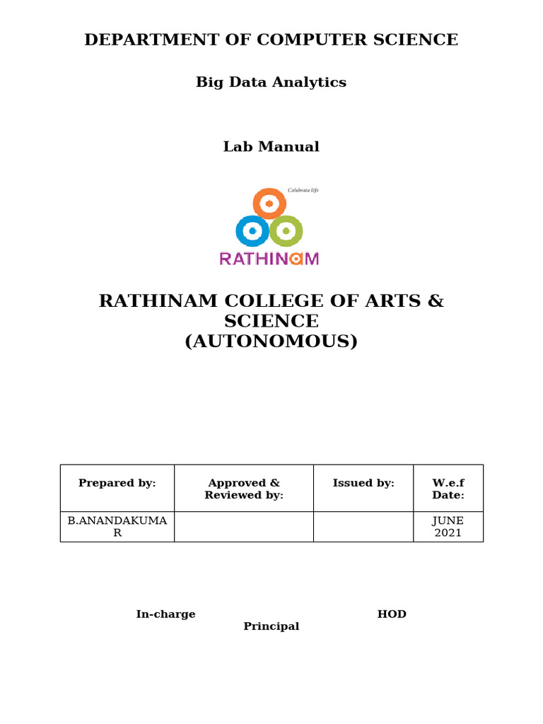 Bigdata - Lab Manual | PDF