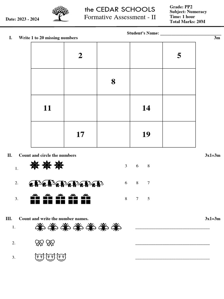Grade PP2 - Numeracy | PDF