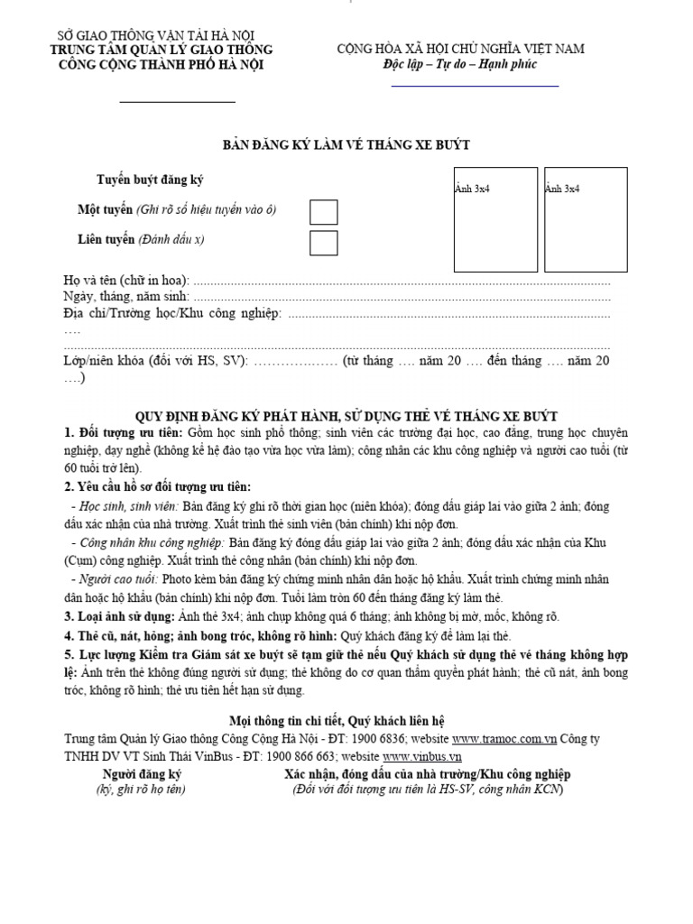 Vin Bus Mau Don Dang Ky Lam The | PDF