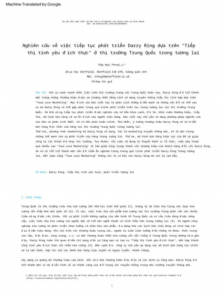 A Study On The Continued Development of Darry Ring | PDF