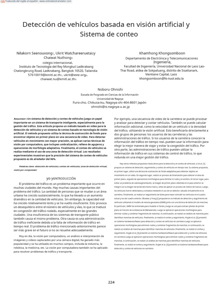 A Computer Vision Based Vehicle Detection and.en.Es | PDF