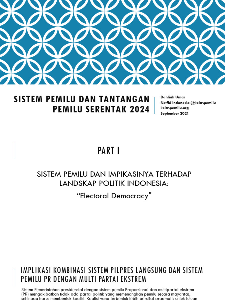 Tantangan Pemilu Serentak 2024 di Indonesia | PDF