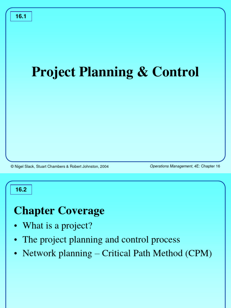 5 Project Planning and Control | PDF
