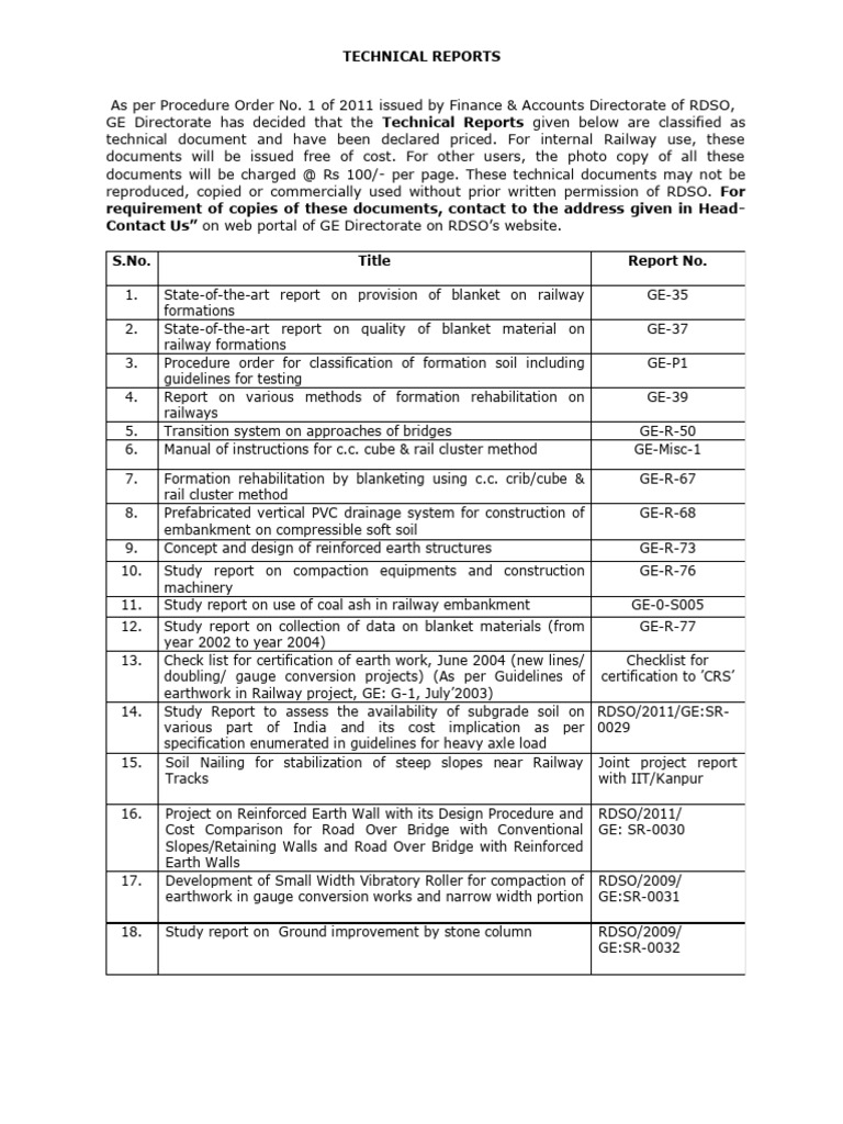 Technical Reports | PDF