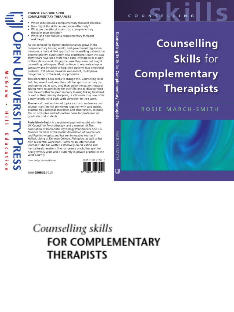 March-Smith - Counselling Skills For Complementary Therapists | PDF