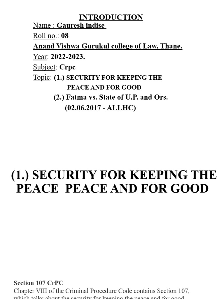 subham soni Crpc Project | PDF