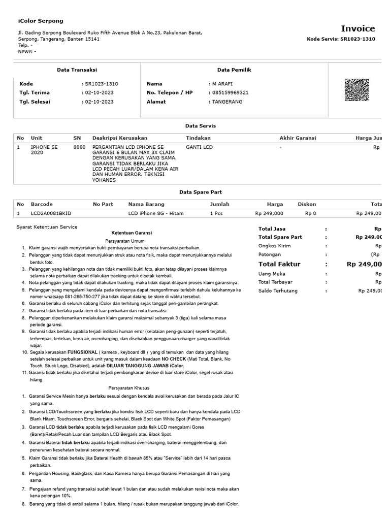 Nota M Arafi | PDF | Pengelolaan Keuangan & Uang