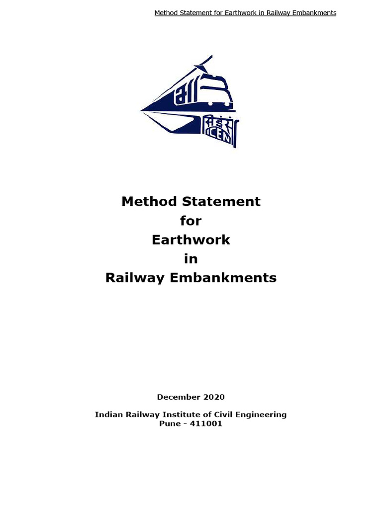 Method Statement - Earthwork in Bank | PDF