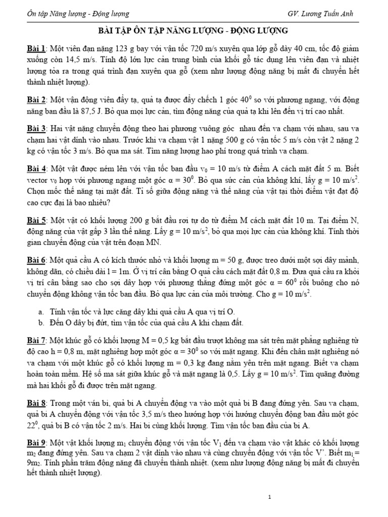 On Tap Nang Luong Dong Luong | PDF