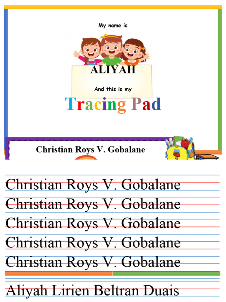 Tracing Pad Template-CHRISTIAN | PDF