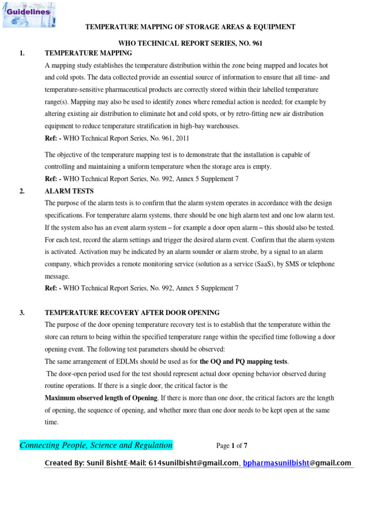 Temperature Mapping Storage Area | PDF