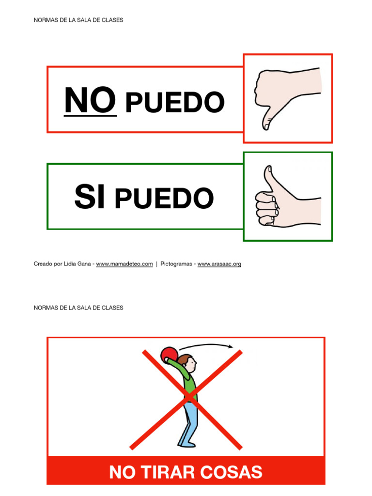 Normas Si y No Puedo Hacer | PDF
