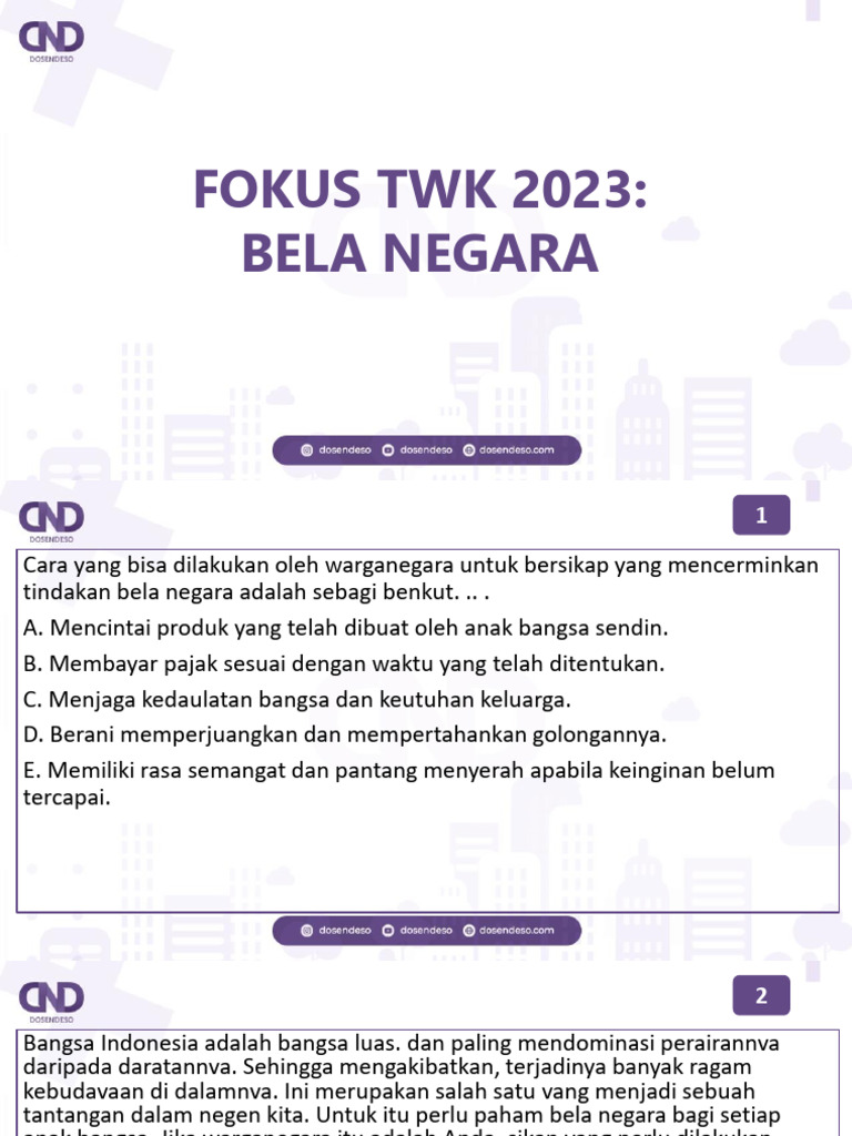 Fokus TWK 2023 Bela Negara | PDF