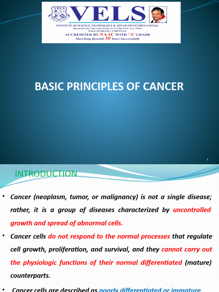 Basic Principles of Cancer | PDF