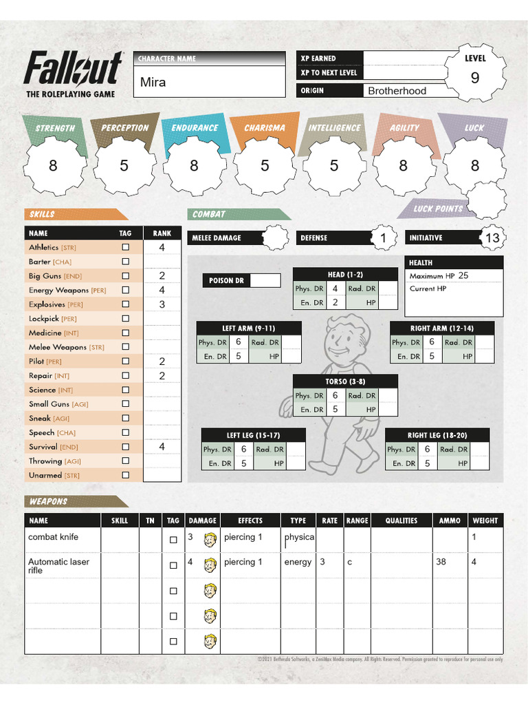 fallout-organic-character-sheet | PDF