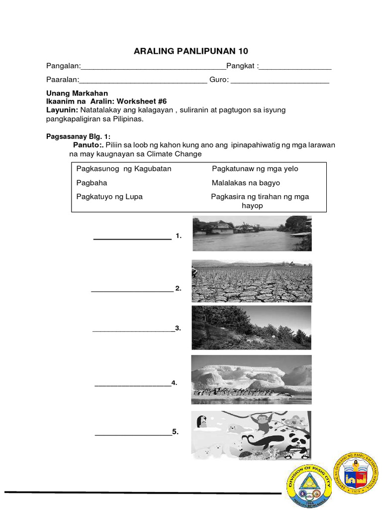 Climate Change Issues in Araling Panlipunan | PDF | Career & Growth